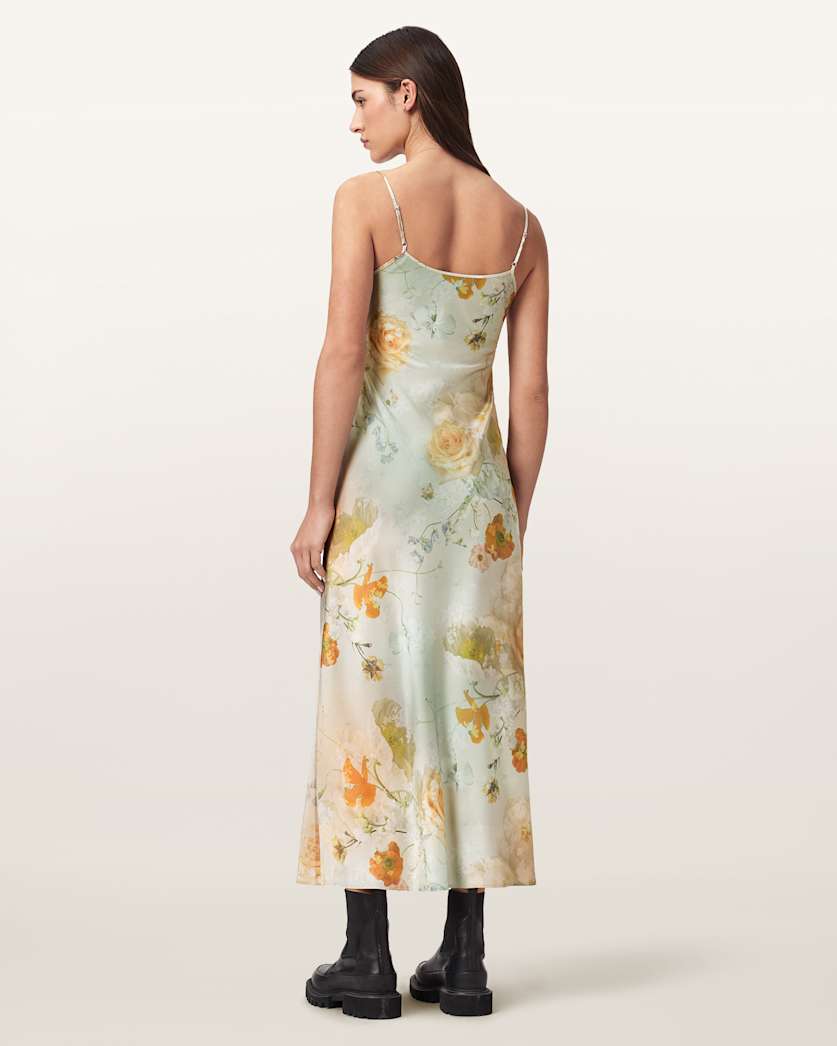Bryony Floral Slip Dress HAZE BLUSH PINK | ALLSAINTS US